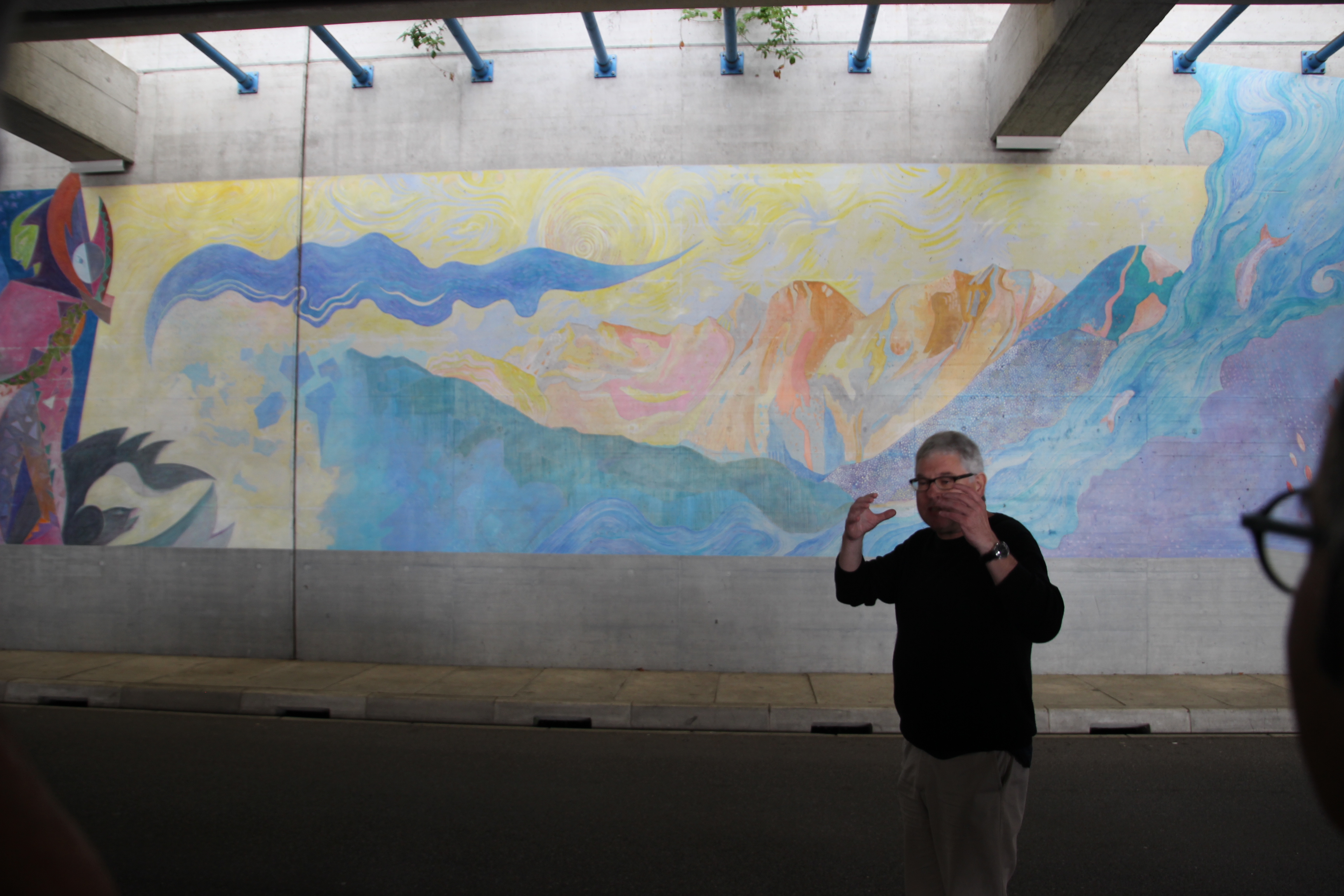 21 juillet 2018- Vernissage du Clou rouge pour le mur peint de la gare ...